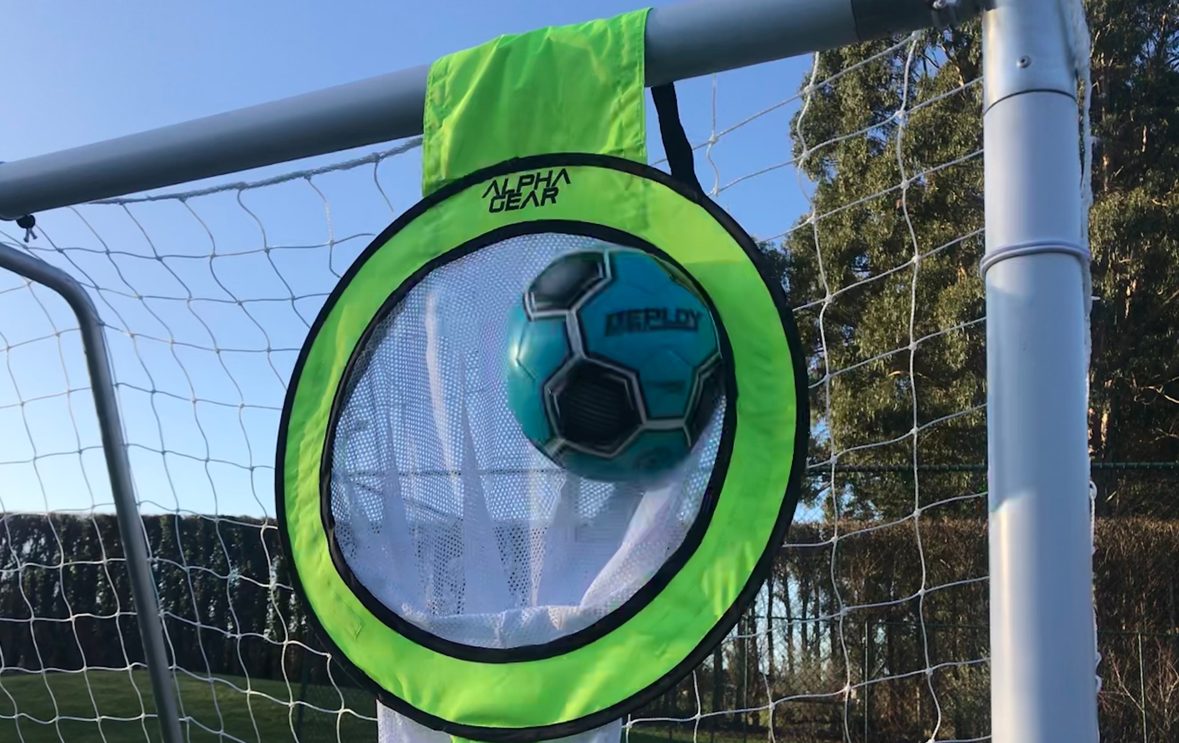 COMBO: Q-Fold Folding Goal (triangle shape) & Target Net / Top Bin Tar ...