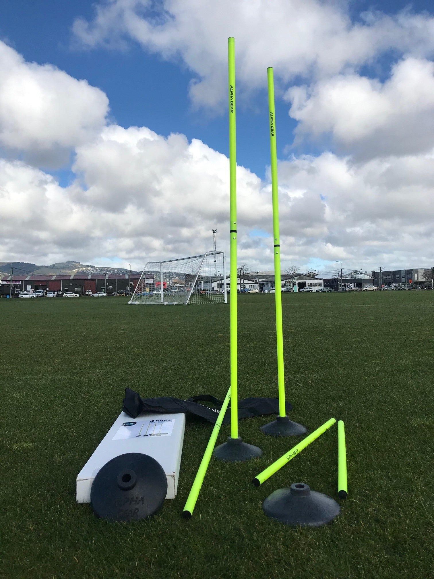 Agility Poles with Rubber Base - two piece design — Perennial Sport & Turf